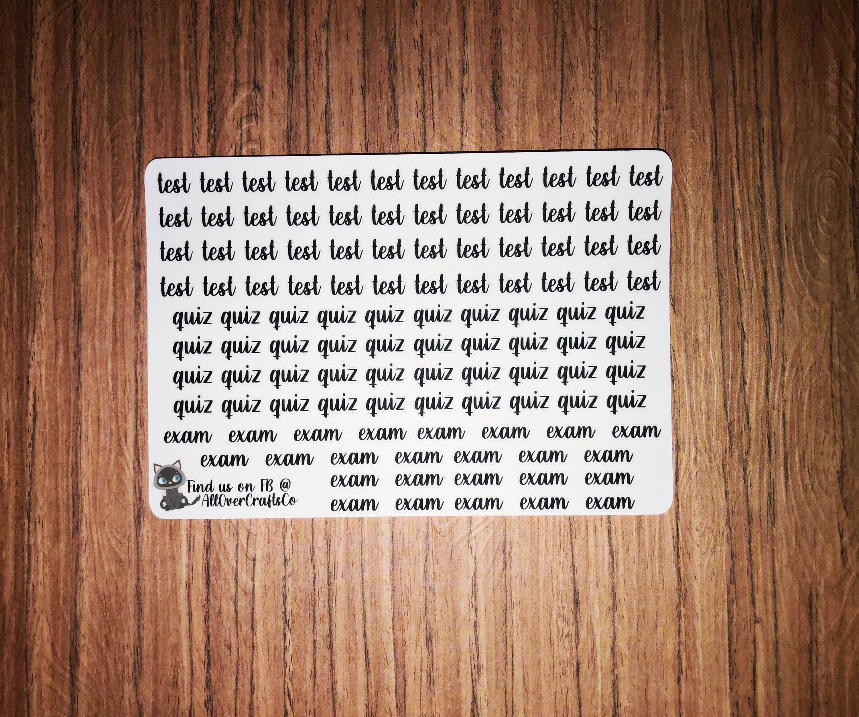 Academic Set College Stickers Test and Assignments - Etsy