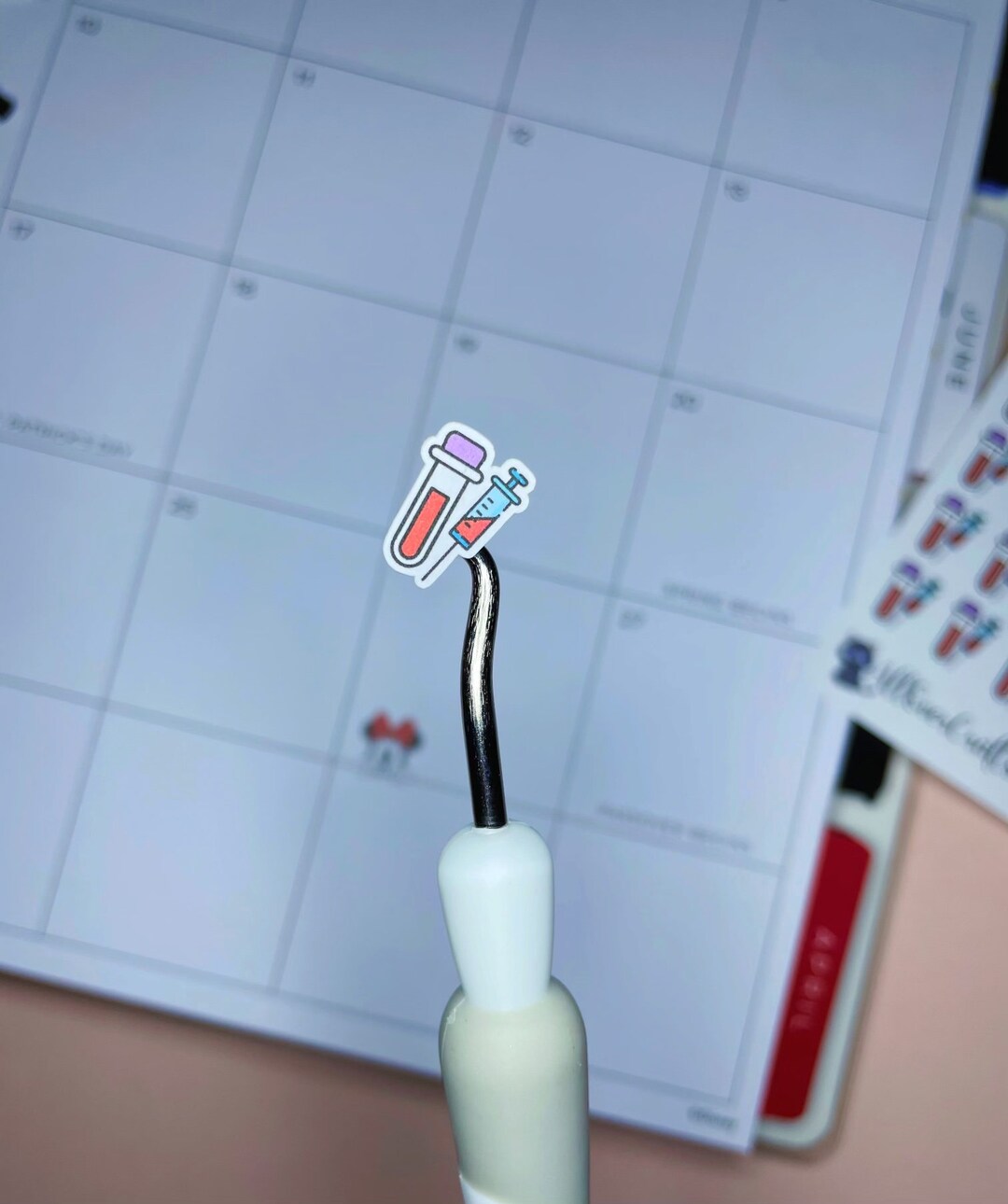MINI Blood Draw Stickers - Planner Stickers - Clear/white Blood Draw ...