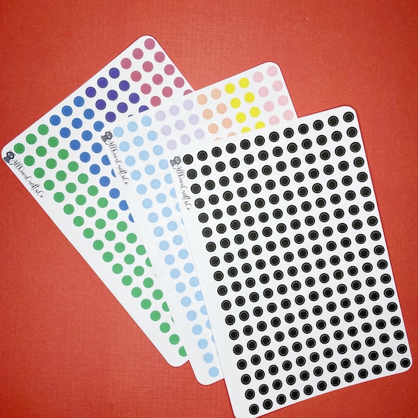 Colored Dots Stickers - Etsy