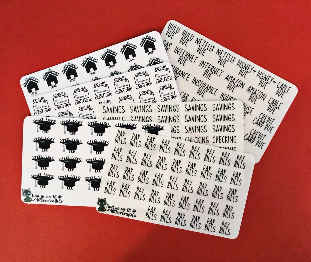 Budget Set - Planner Stickers - Budgeting Planning Stickers - Cute ...