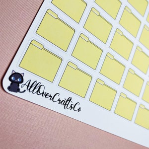 Manila Folder Planner Stickers - Plain Cute Manila Folder Stickers for ...