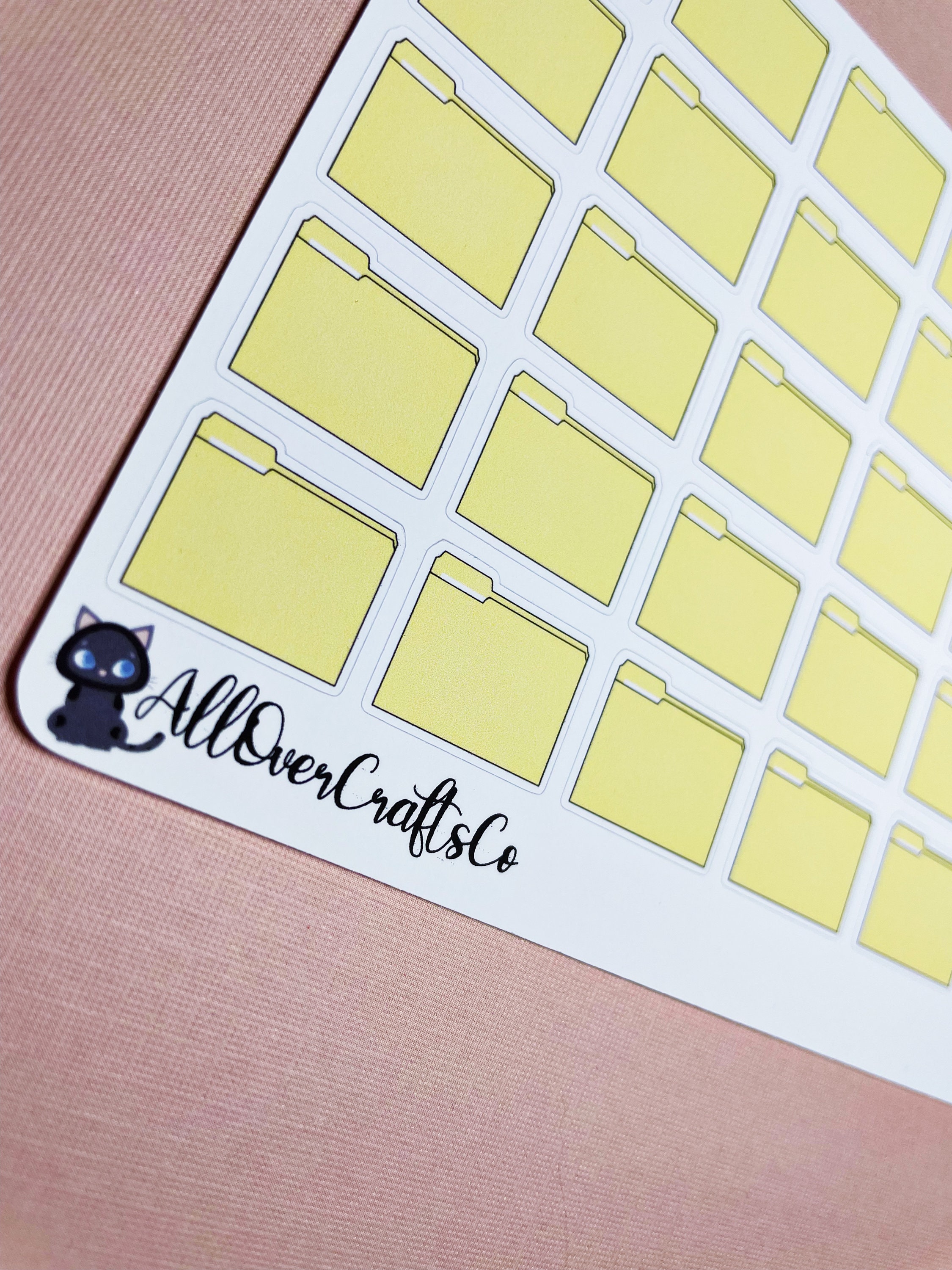 Manila Folder Planner Stickers - Plain Cute Manila Folder Stickers for ...