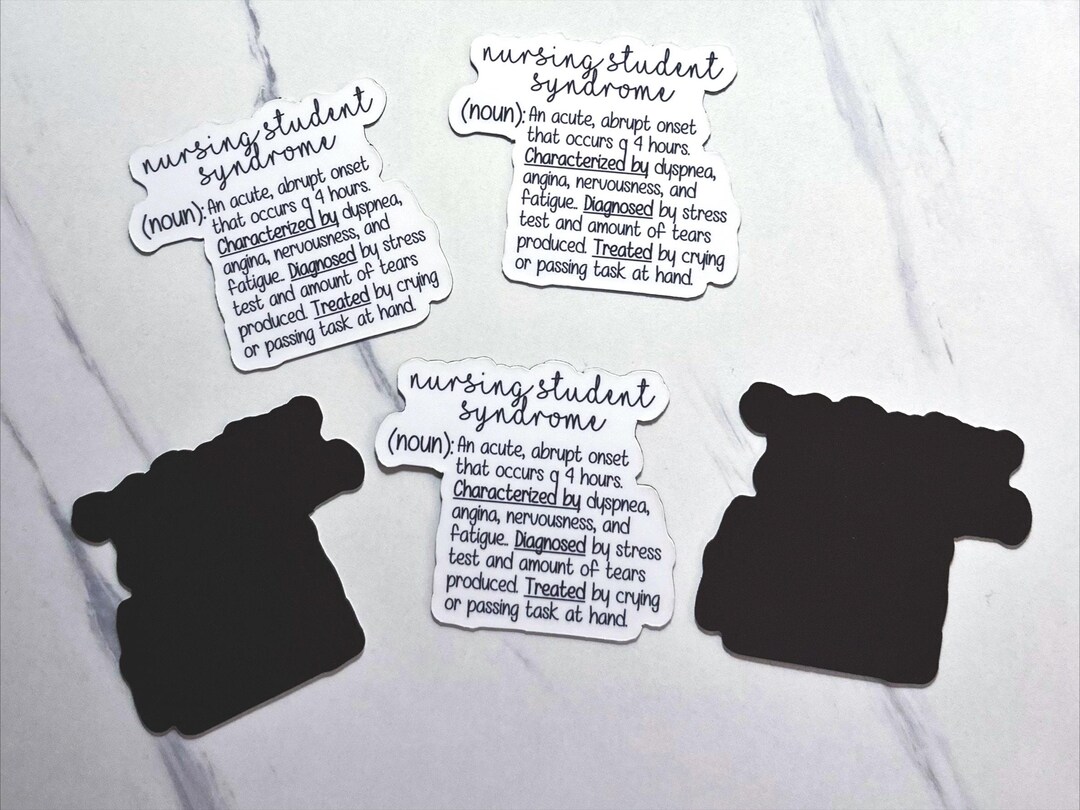 Nursing Student Syndrome (noun) Magnet - Waterproof Nursing School ...