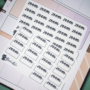 Zoom Planner Stickers - Zoom Meeting - Lecture - Happy Planner - Etsy