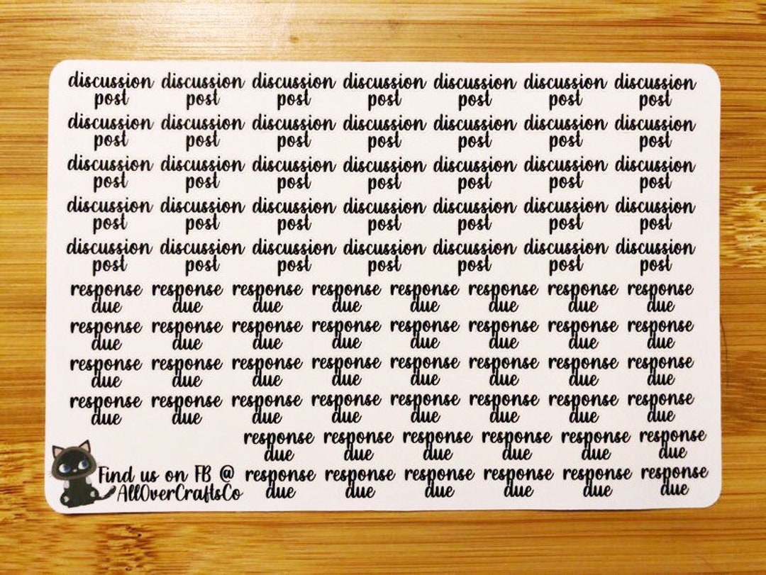 Online Academic/college Sticker Set - Planner Stickers - Discussion ...