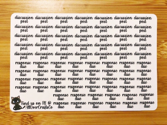 Online Academic/college Sticker Set Planner Stickers - Etsy