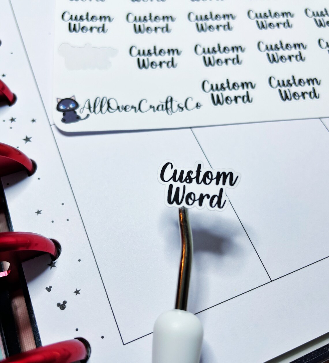 Custom Word Stickers Custom Planner Stickers Create Your - Etsy