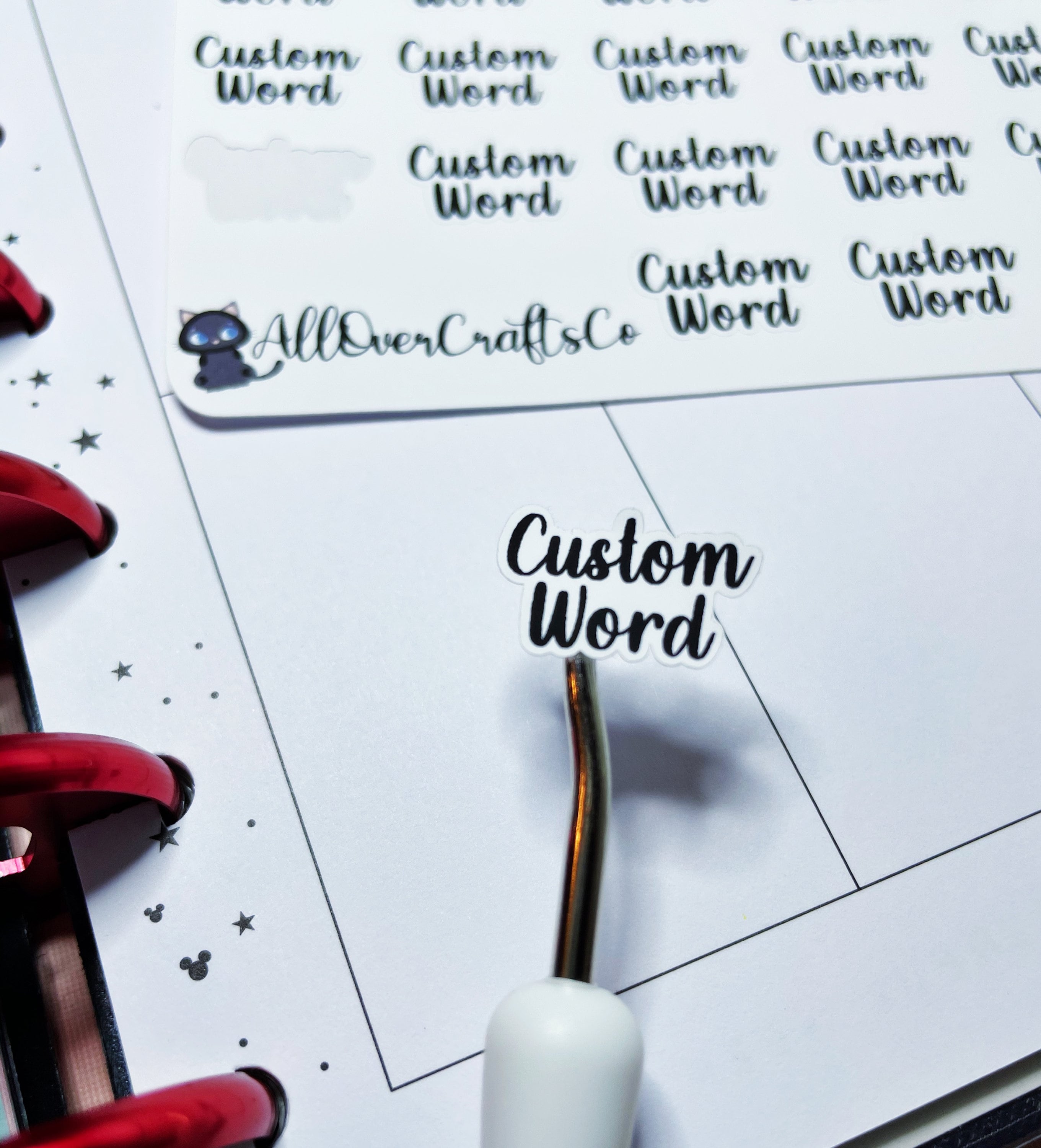 Custom Word Stickers Custom Planner Stickers Create Your - Etsy