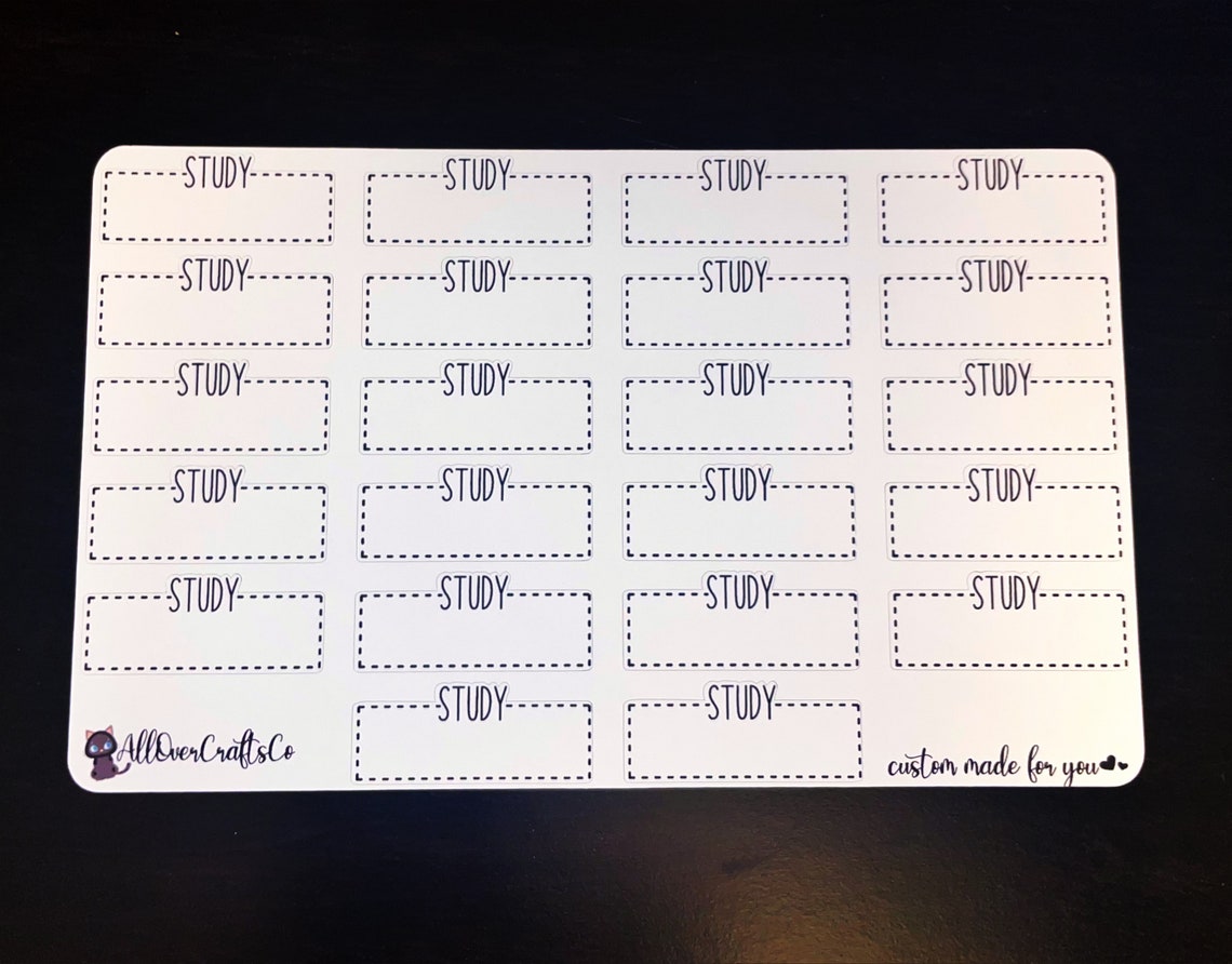 Study Planner Boxes Academic Boxes for Studying Fill in - Etsy