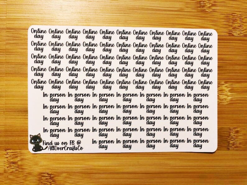 Online Academic/college Sticker Set Planner Stickers - Etsy