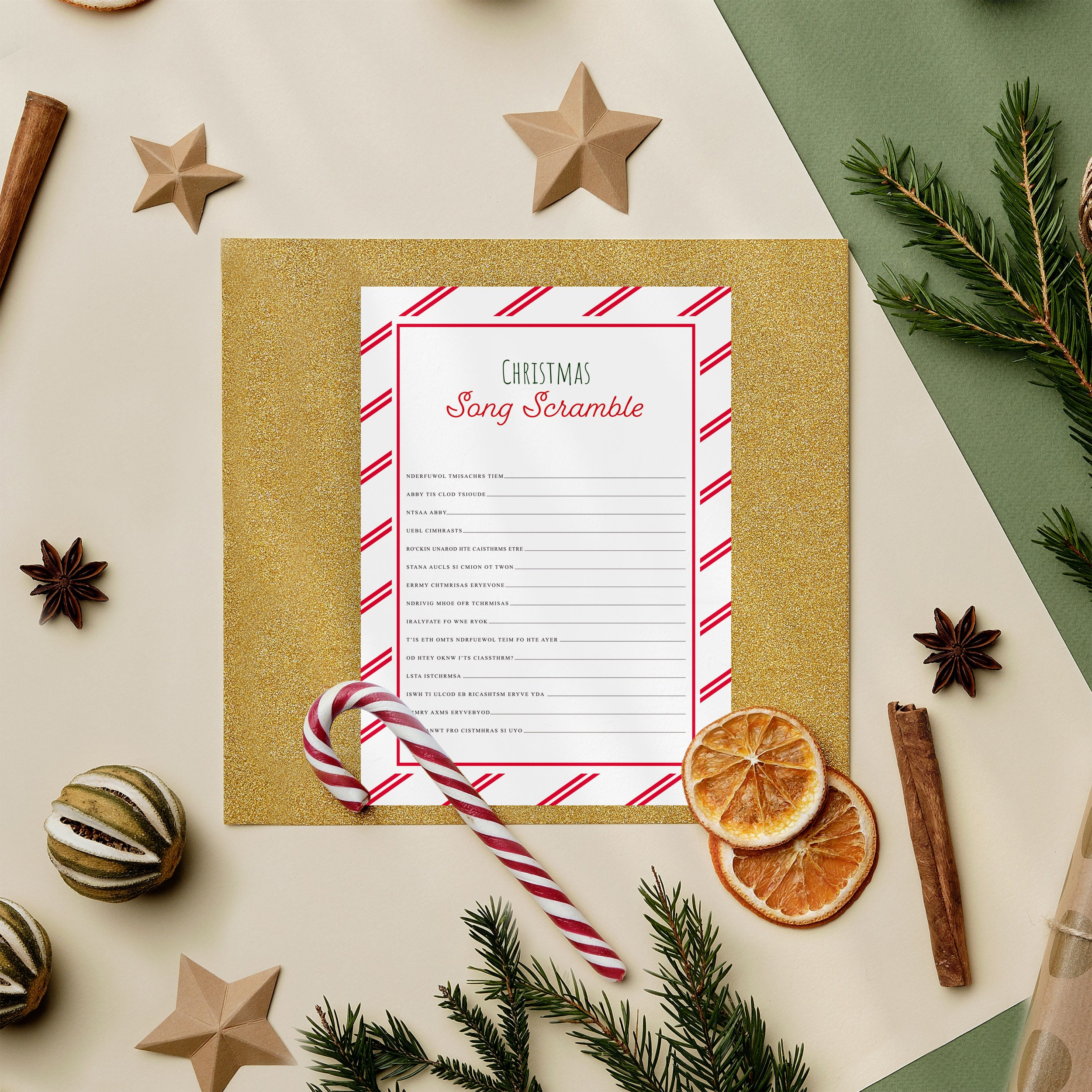 Christmas Song Scramble Game Christmas Scramble Christmas - Etsy