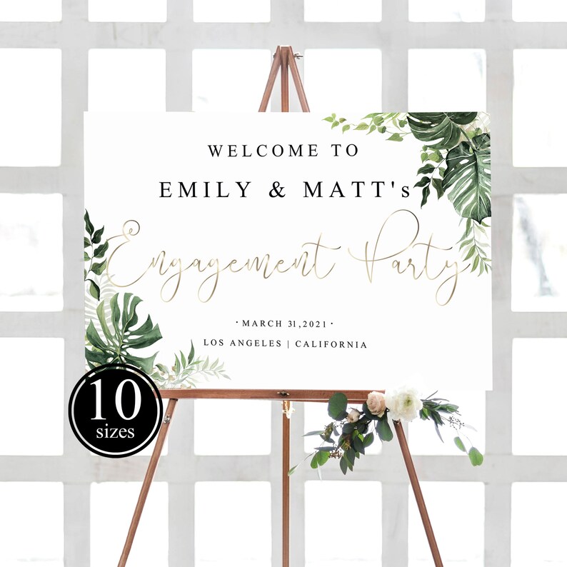 Engagement Party Sign Personalised Engagement Party Sign - Etsy