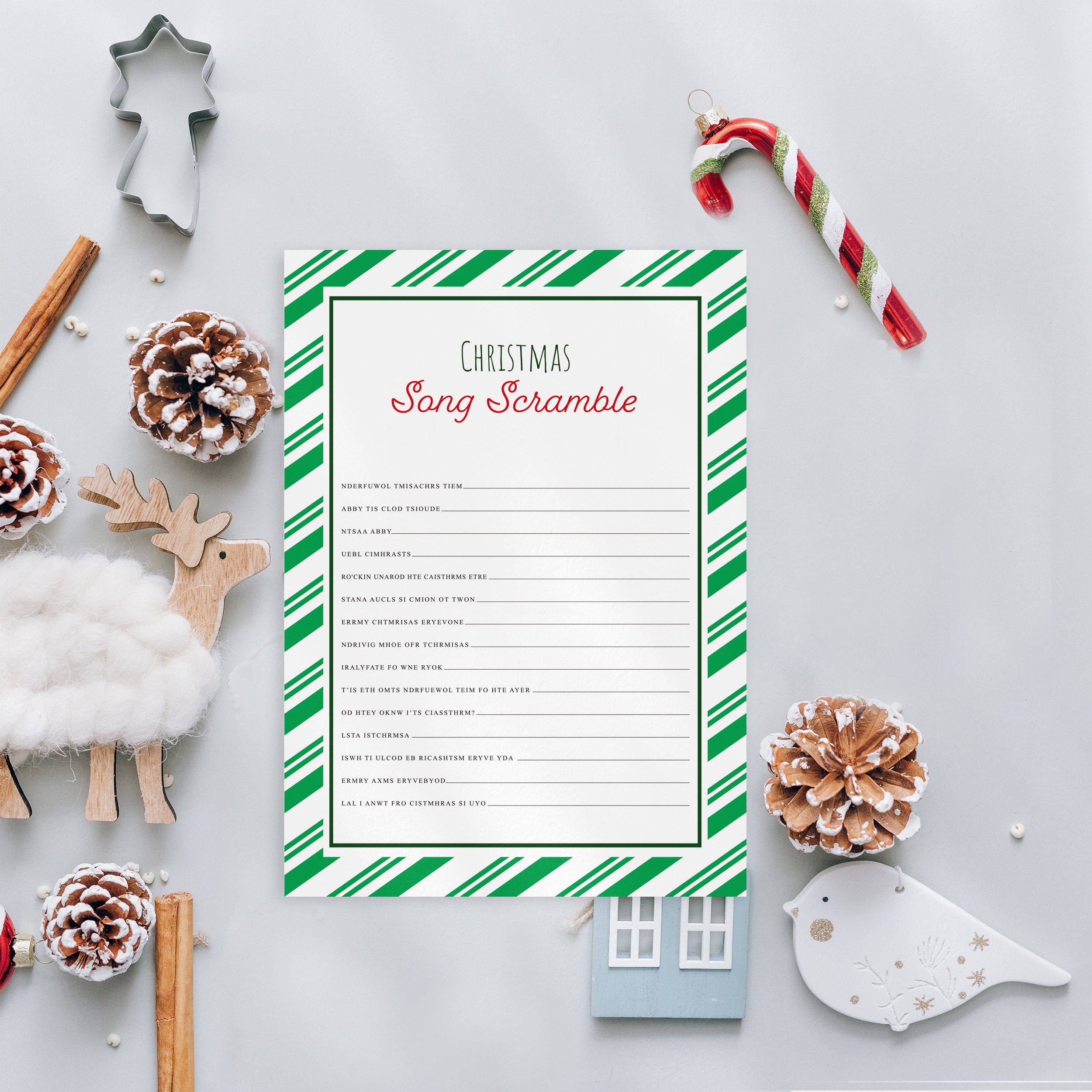 Song Scramble Christmas Song Scramble Game Christmas Games - Etsy