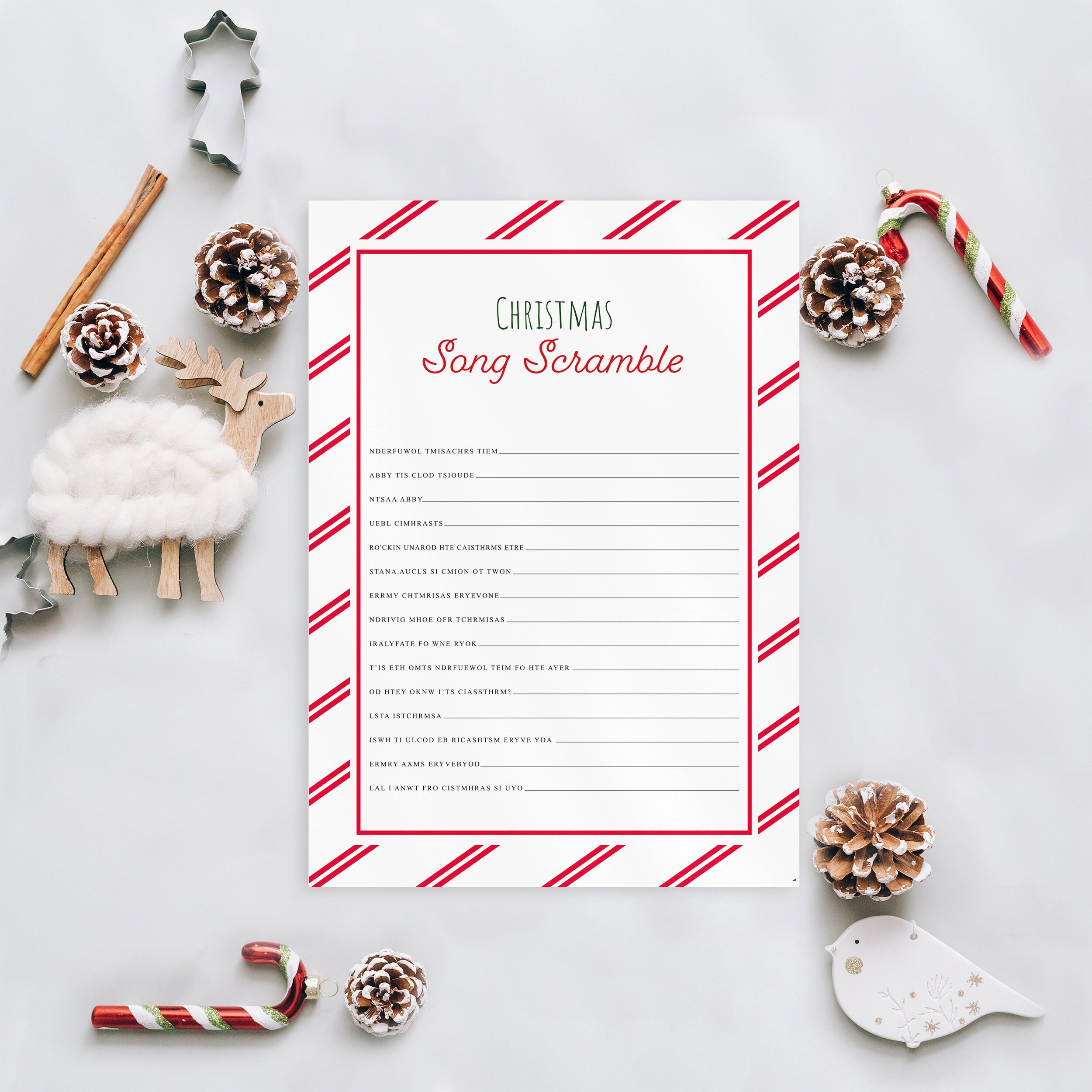 Christmas Song Scramble Game Christmas Scramble Christmas - Etsy