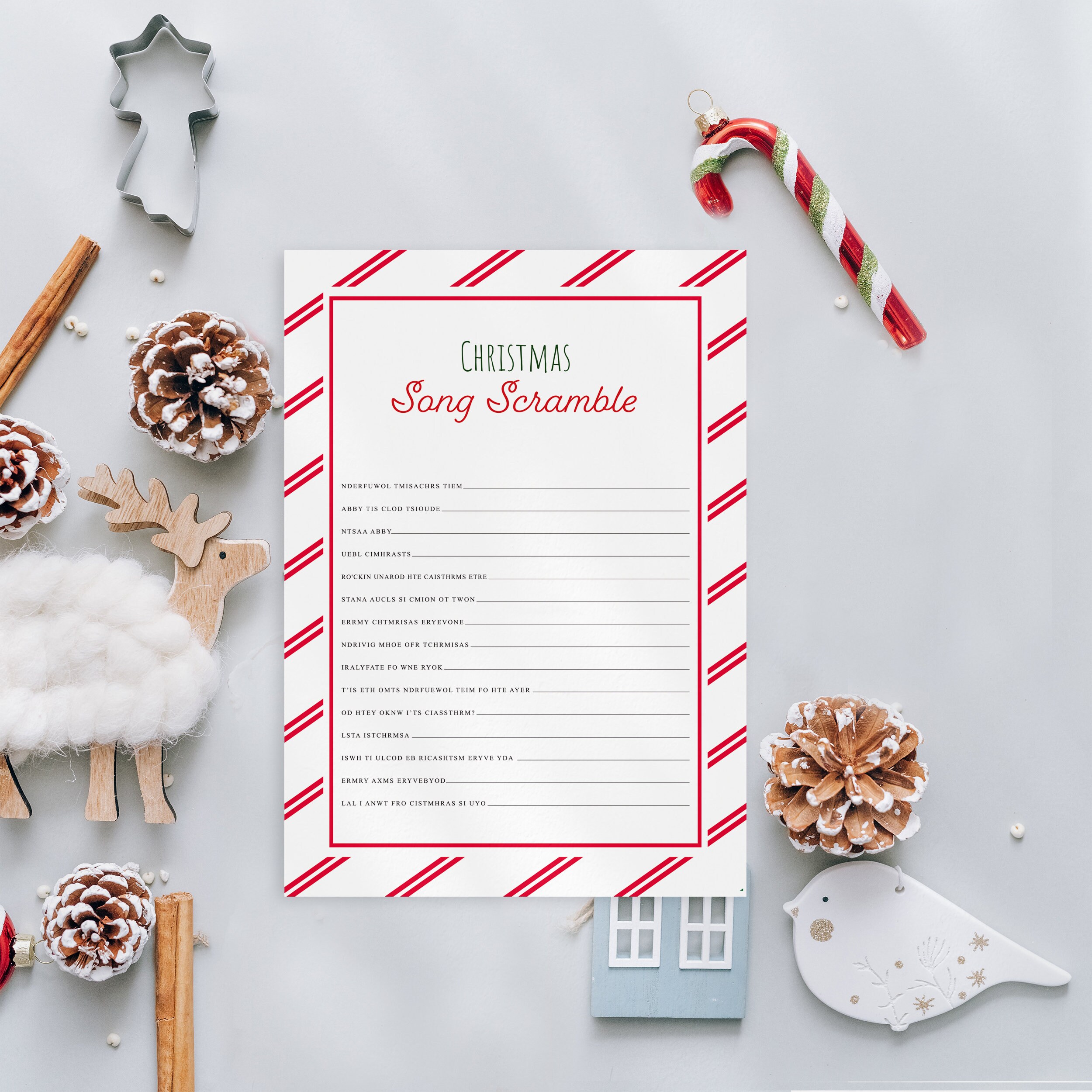 Christmas Song Scramble Game Christmas Scramble Christmas - Etsy