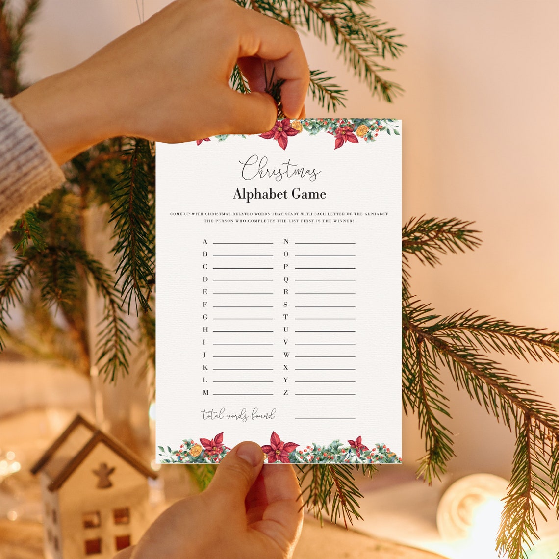 A Christmas Alphabet Game Printable