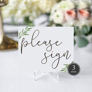 Please Sign Printable Custom Sign Please Sign Our Guestbook - Etsy