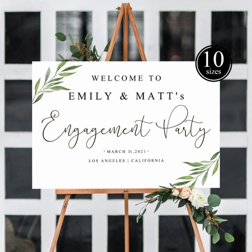 Engagement Party Welcome Sign Engagement Sign Welcome to Our - Etsy