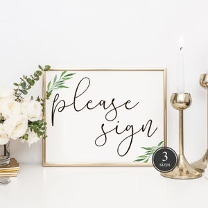 Please Sign Printable Custom Sign Please Sign Our Guestbook - Etsy