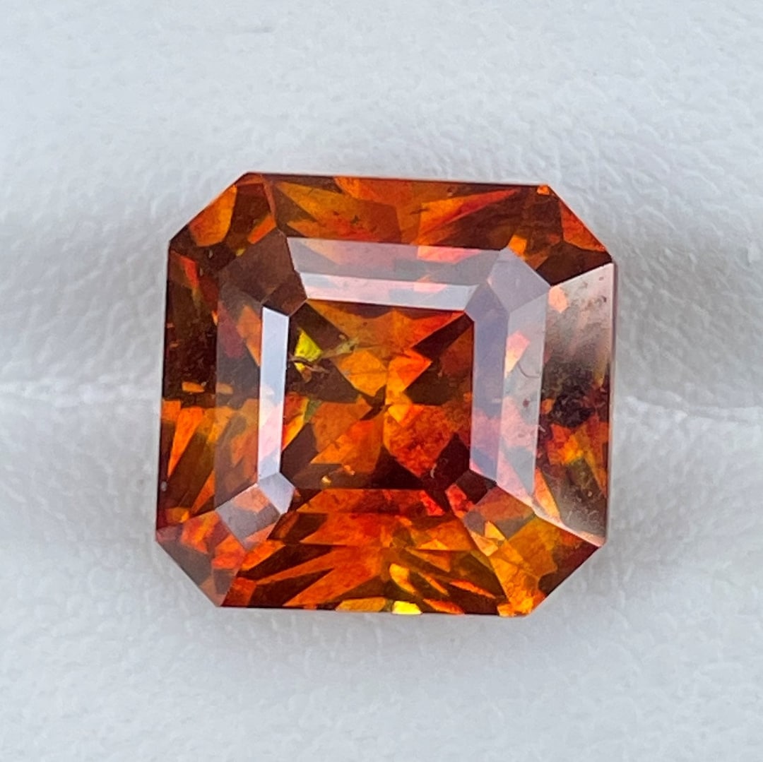 Natural Fire Sunset Orange Sphalerite 9.59 Cts Radiant Cut Loose ...