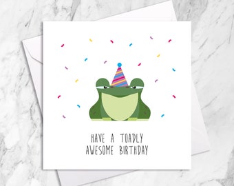 Toad Birthday Card - Etsy UK