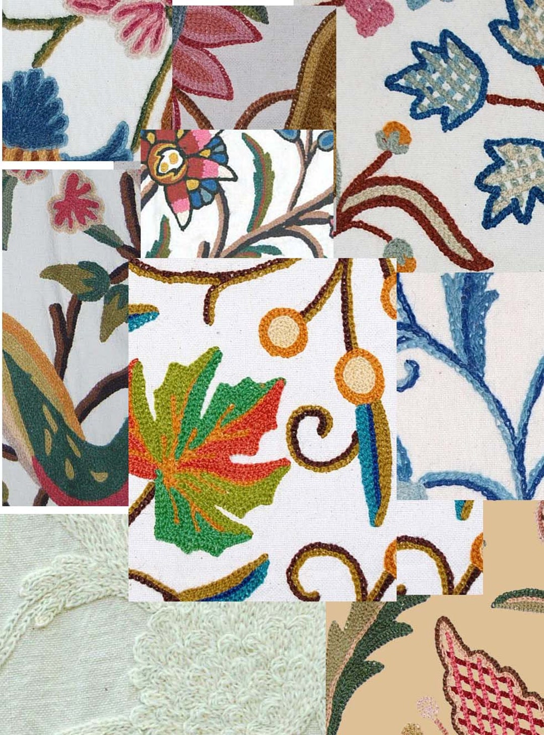 Samples Crewel Fabric Sample Swatch 4x6 Inch, Order Upto 6 Samples - Etsy