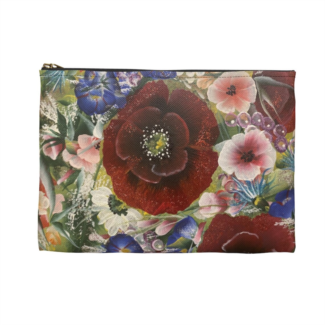 Red Rose Accessory Pouch - Etsy