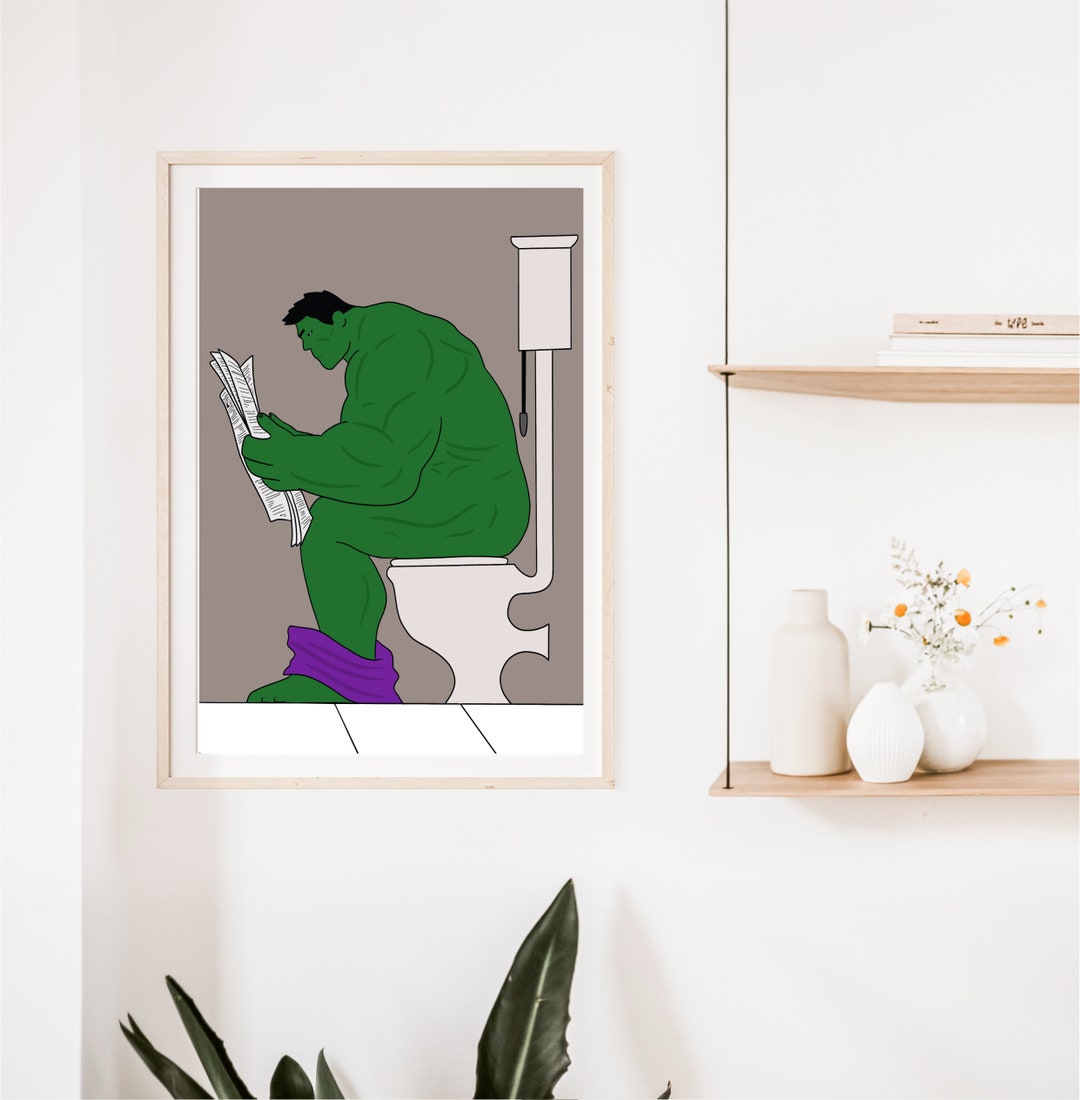 Hulk Toilet Bathroom Print - Etsy