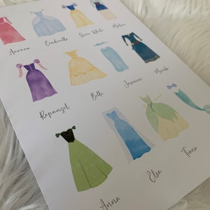 Princess Dresses Print - Etsy