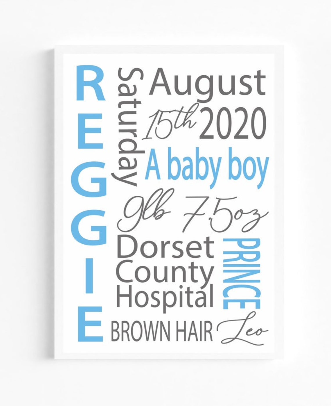 Baby Word Art Print | Etsy