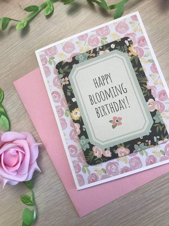 Greeting Cards Paper & Party Supplies 4 Handmade Happy Blooming ...