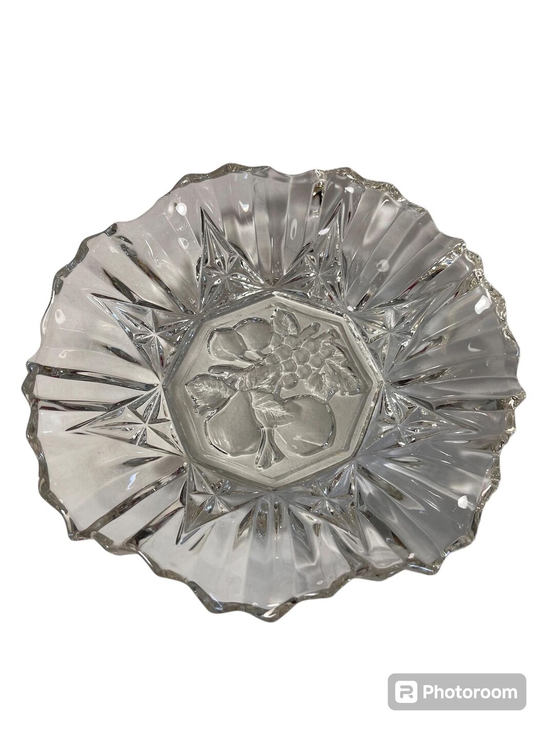 Vintage Federal Glass Ruffled Edges Fruit Designed Clear Bowl 1960's - Etsy