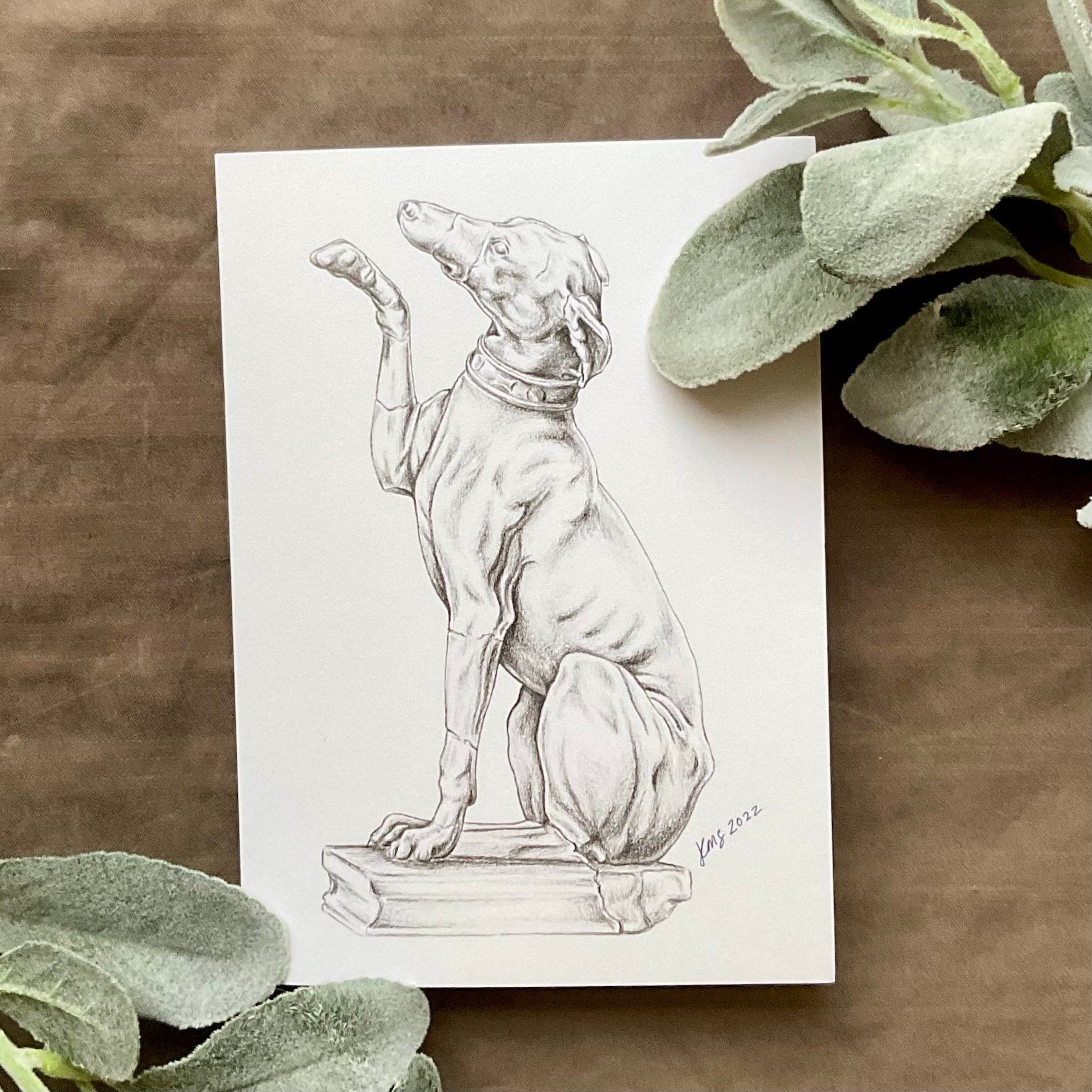 Ancient Roman Dog Greeting Card Inspired by Ancient Roman - Etsy