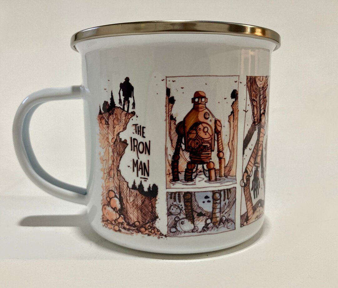 The Iron Man Enamel Mug ORANGE - Etsy