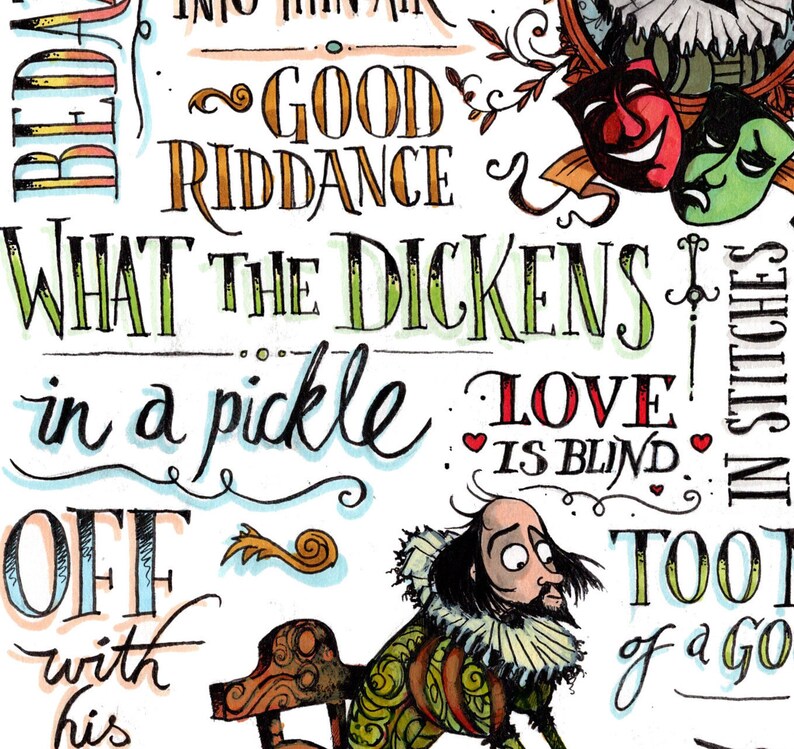 Shakespeare Phrases/ Giclee Fine Art Print - Etsy