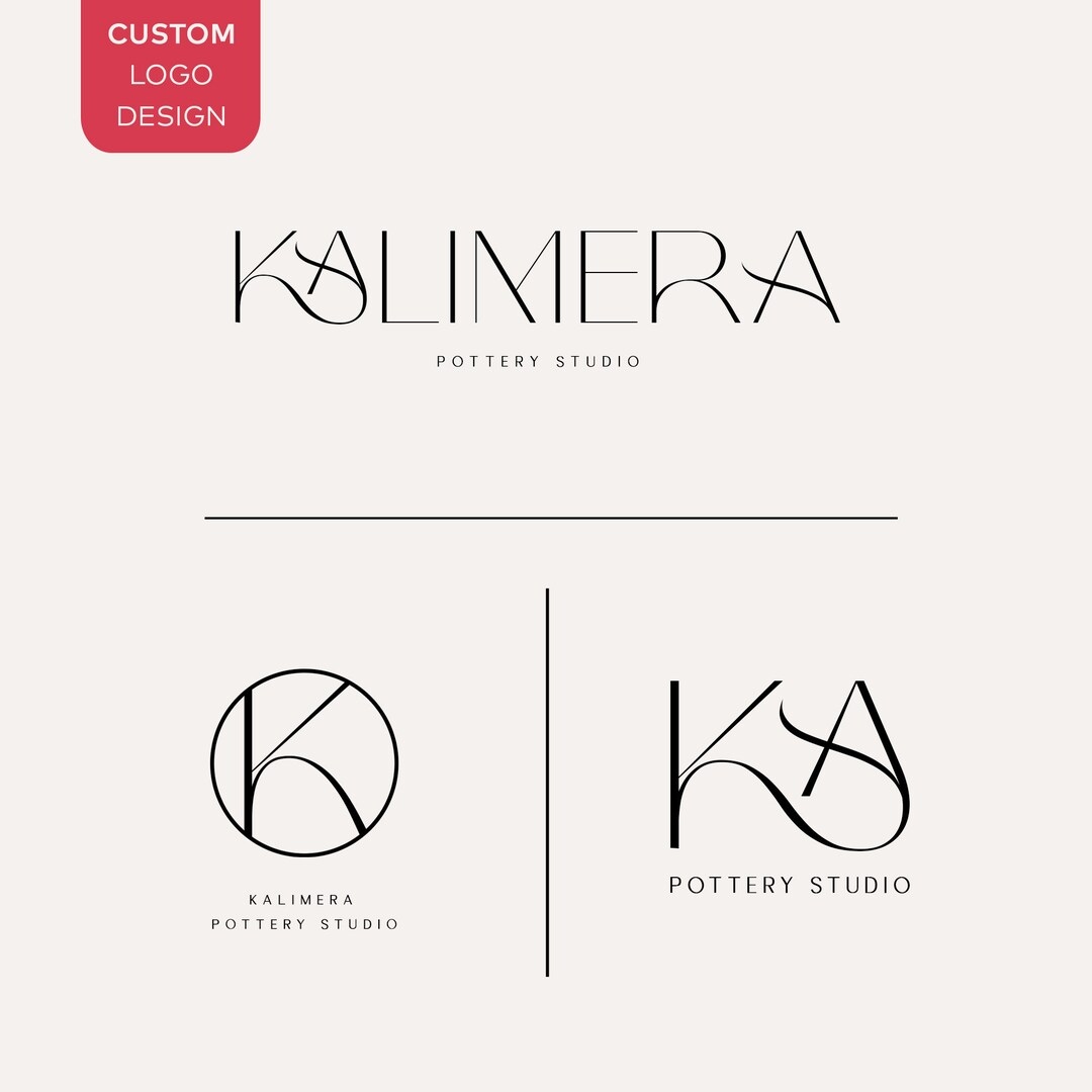 Logo Set Custom Logo Design Branding Kit Minimalist Logo - Etsy