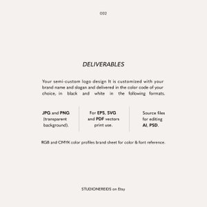 Custom Logo Design, Premade Logo, Text Only Logo, Minimalist Logo ...