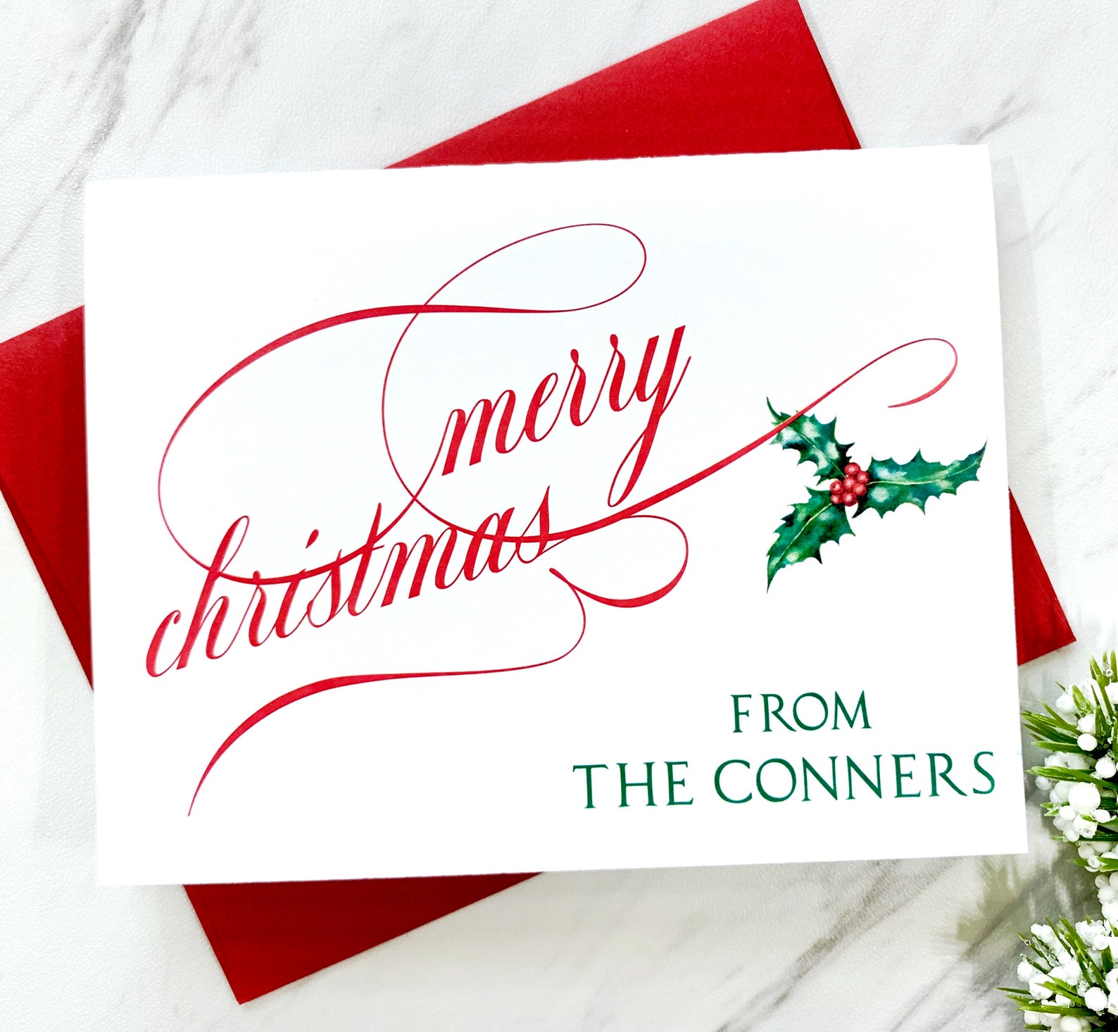 Personalized Christmas Cards, Christmas Stationery Set, Gift for ...