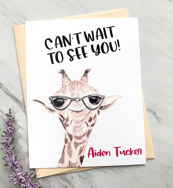 Giraffe note cards personalized greeting cards children | Etsy