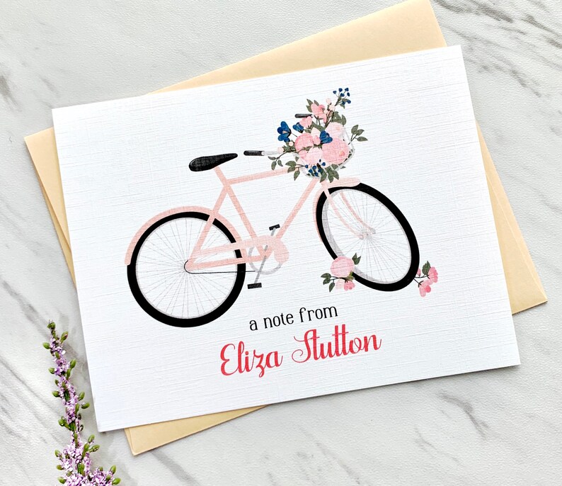 Bicycle Note Cards, Thank You Notes, Notecard Set, Gift for Her Set of ...