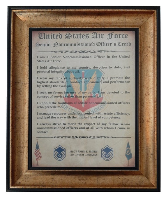 Nco Creed Framed