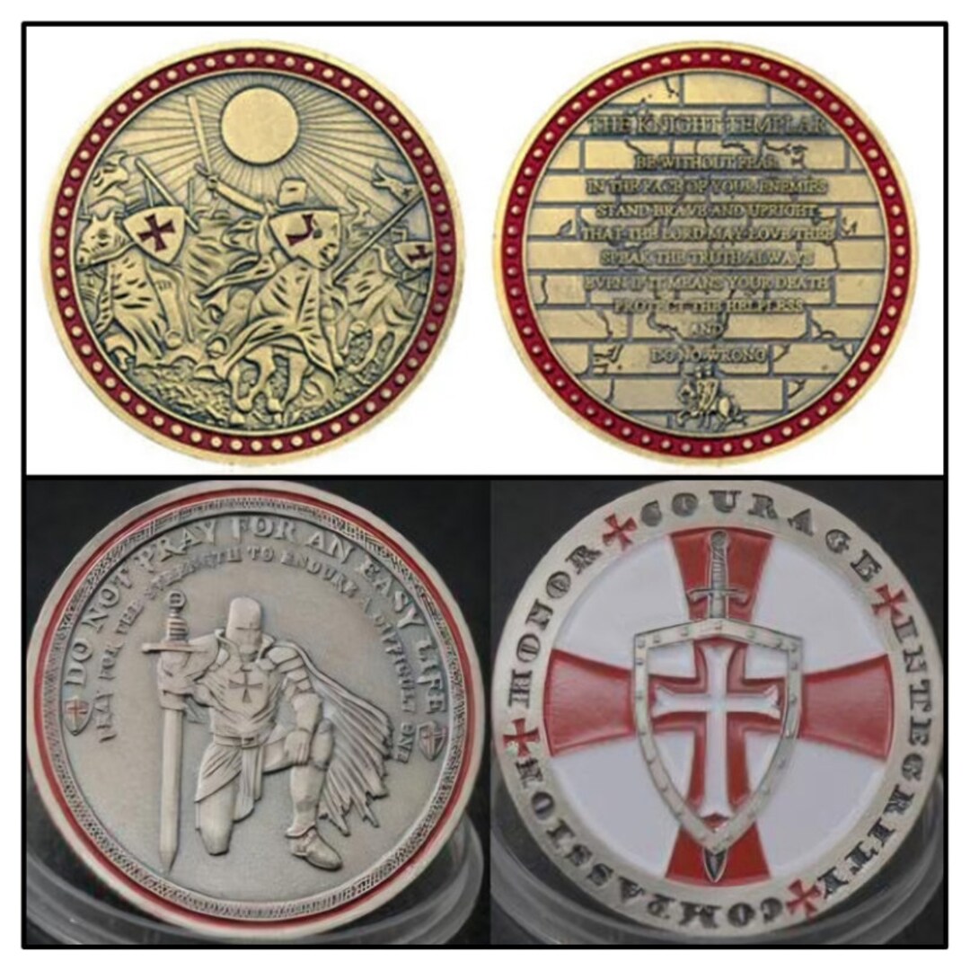 Challenge Coin: Knight's Templar Choice of 2 Coins "be Without Fear" or ...