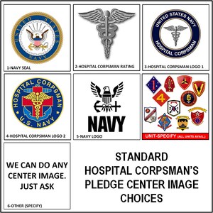 BEST U.S. Navy Hospital Corpsman's Pledge Aged Parchment Framed Matted ...