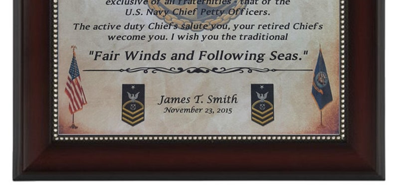 BETTER U.S. Navy Retired Chief Petty Officer CPO Creed Framed - Etsy