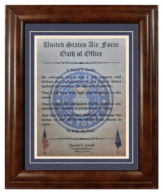 BEST U.S. Air Force OFFICER Oath of Office Certificate Aged | Etsy