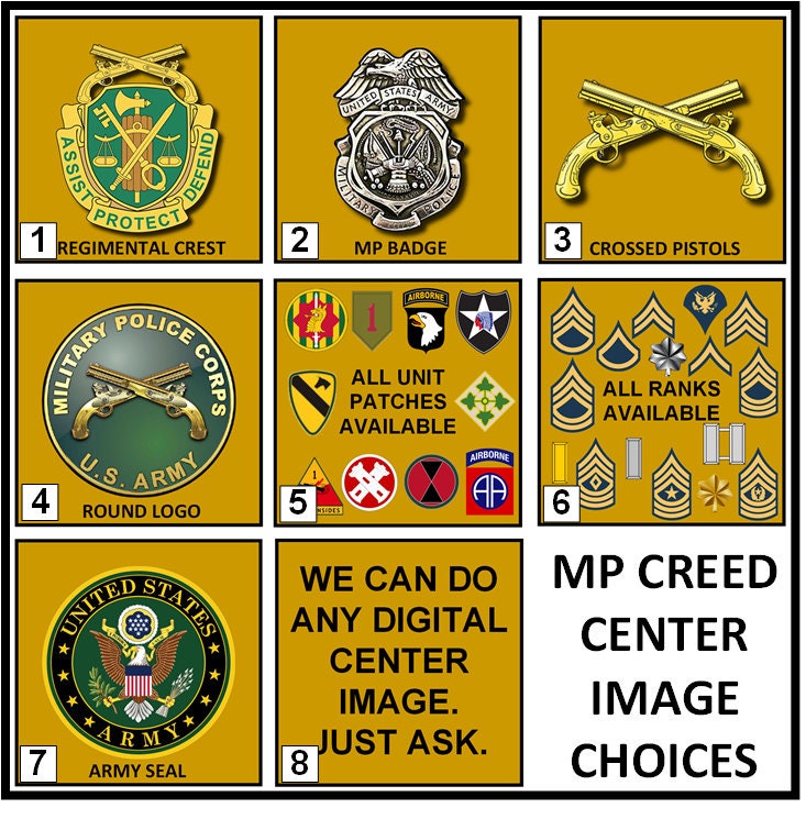 BETTER U.S. Army Military Police Creed Aged Parchment - Etsy