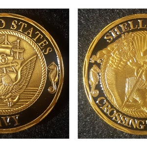 Challenge Coin: Navy Shellback Choice of 2 Versions (engravable) - Etsy