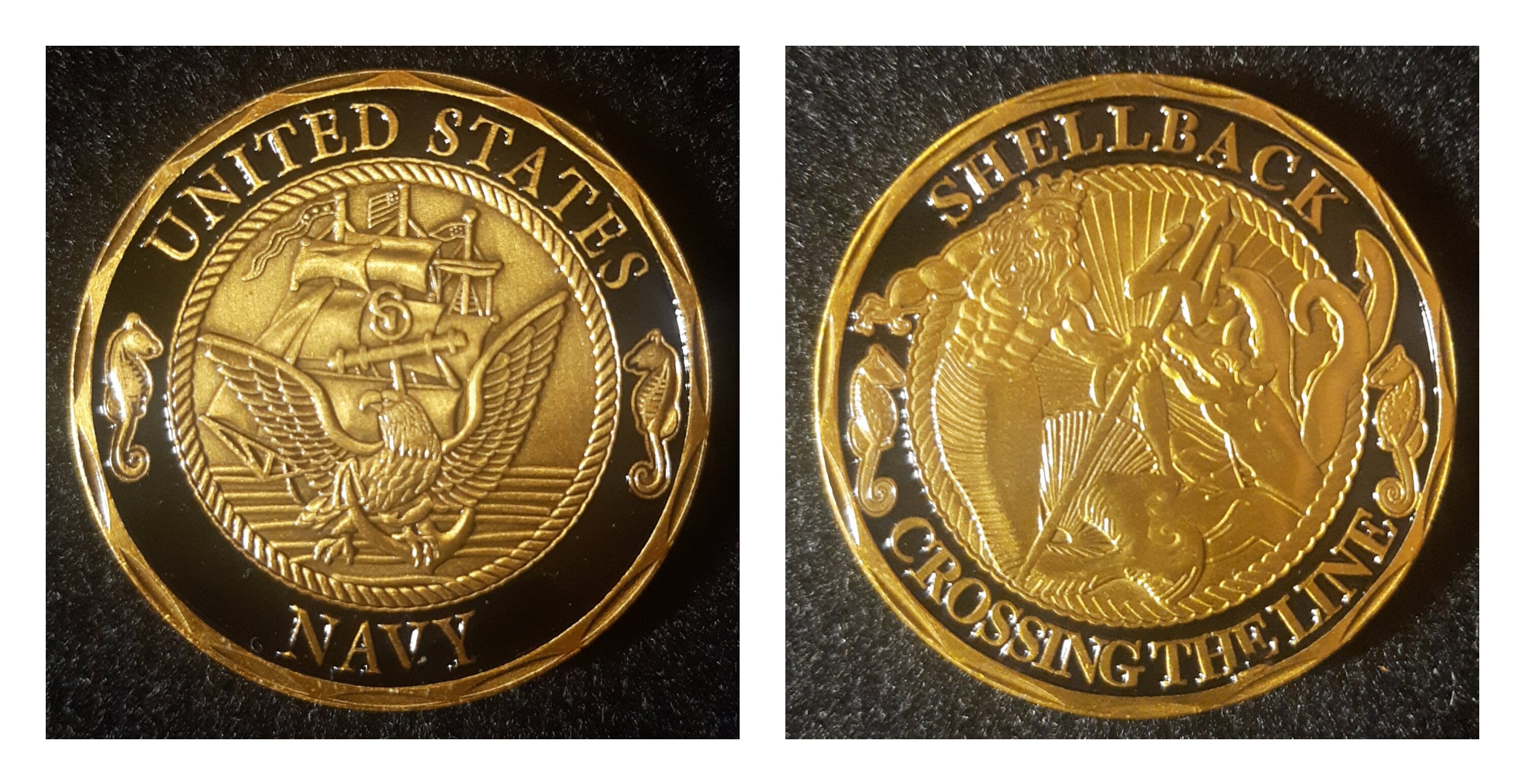 Challenge Coin: Navy Shellback Choice of 2 Versions (engravable) - Etsy