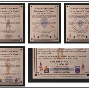 NICE or BETTER U.S. Army Infantryman's Creed PERSONALIZED - Etsy