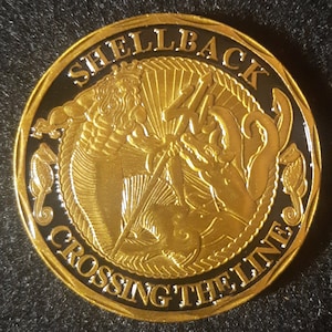 Challenge Coin: Navy Shellback Choice of 2 Versions (engravable) - Etsy